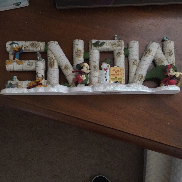 Disney | Holiday | New Disney Snow Table Top Sign | Poshmark